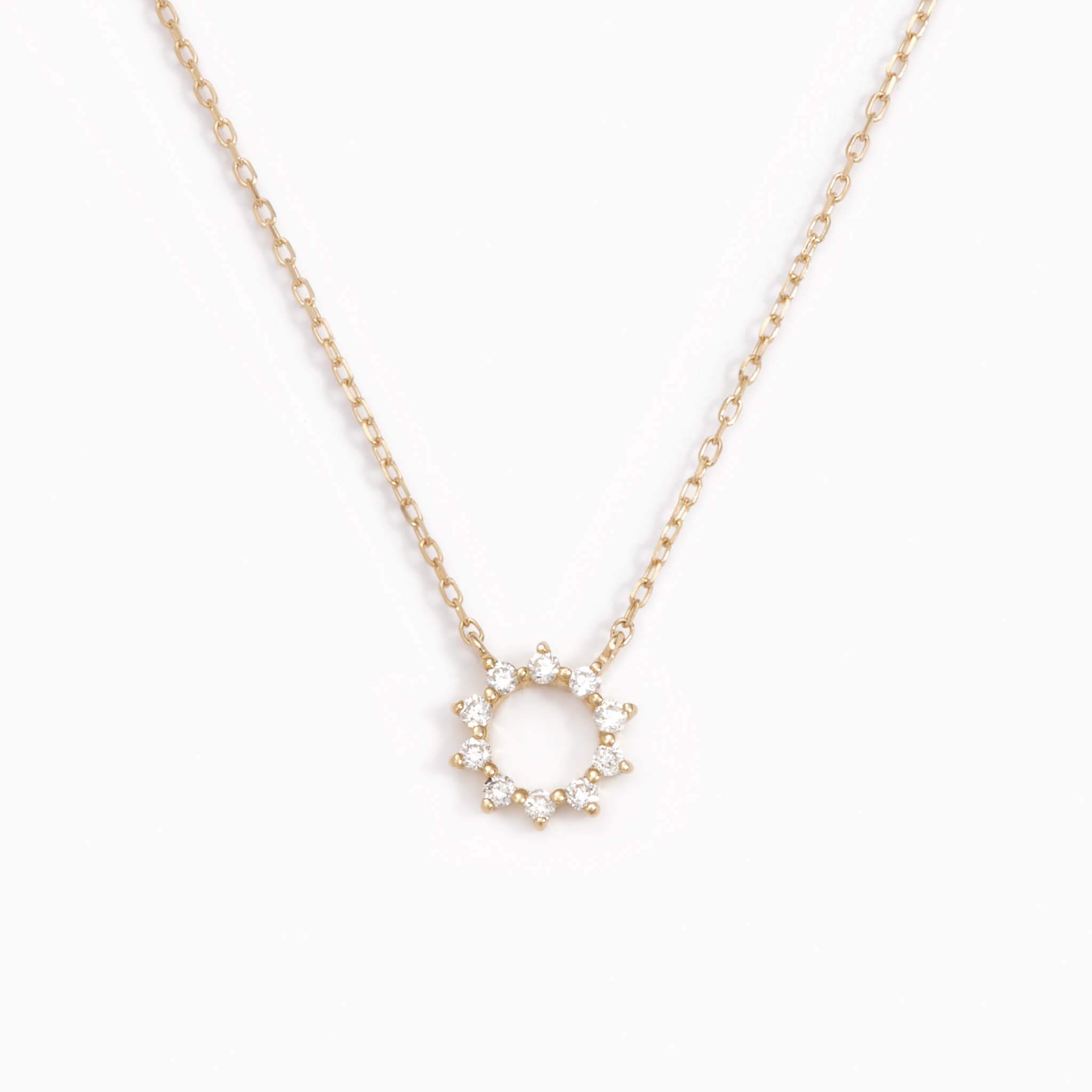 Diamond Sun Necklace 14k Gold - Lova | Linjer Jewelry