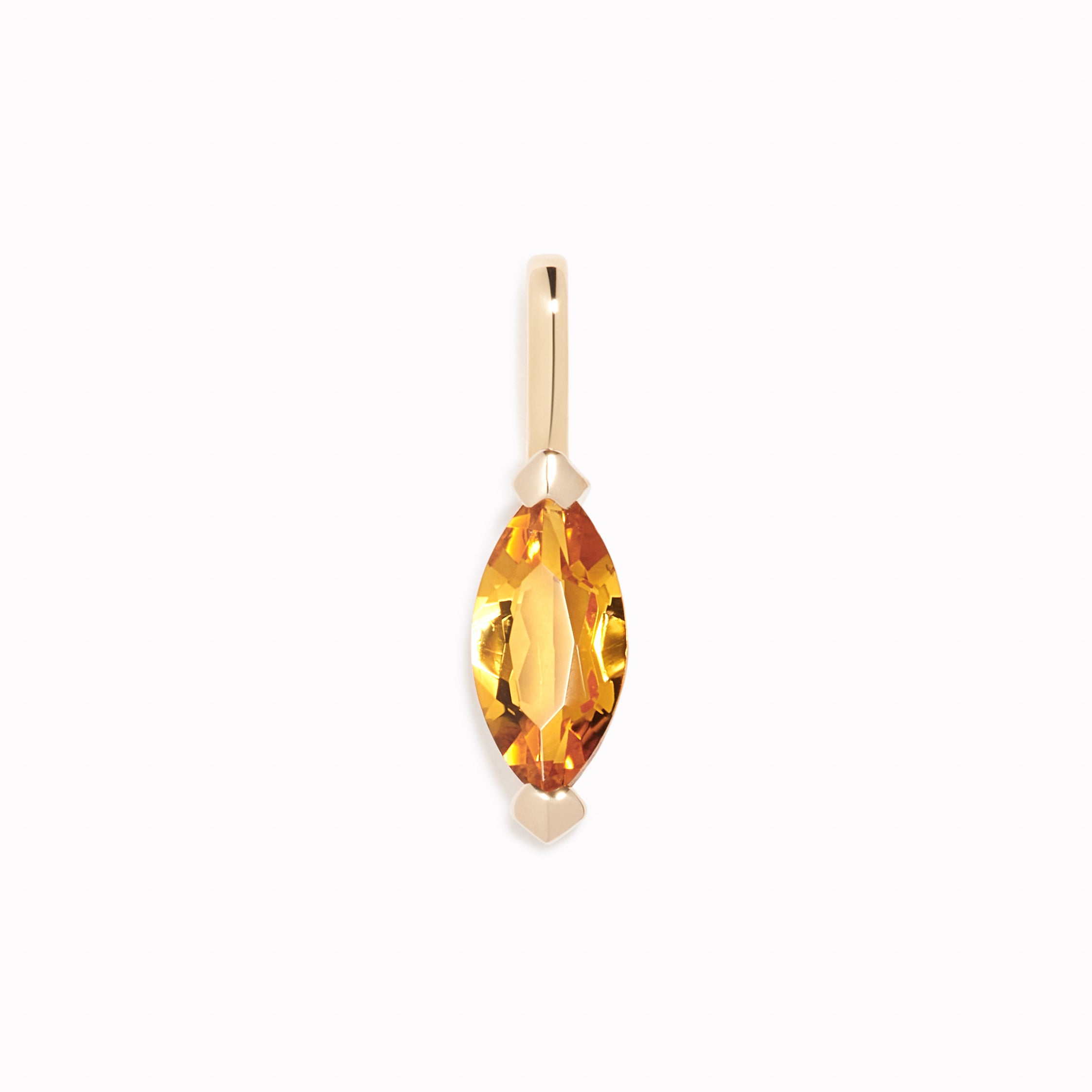 November Birthstone Pear Ring 14k Gold - Citrine and Diamond | Linjer ...