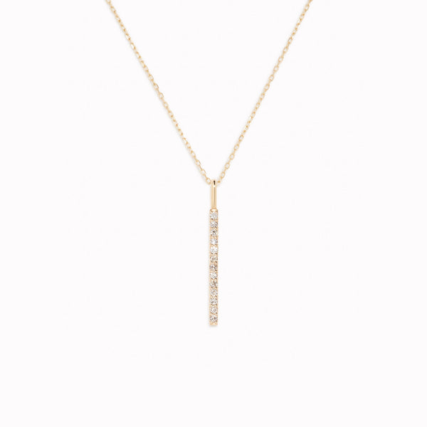 Diamond Line Pendant 14k Gold | Linjer Jewelry