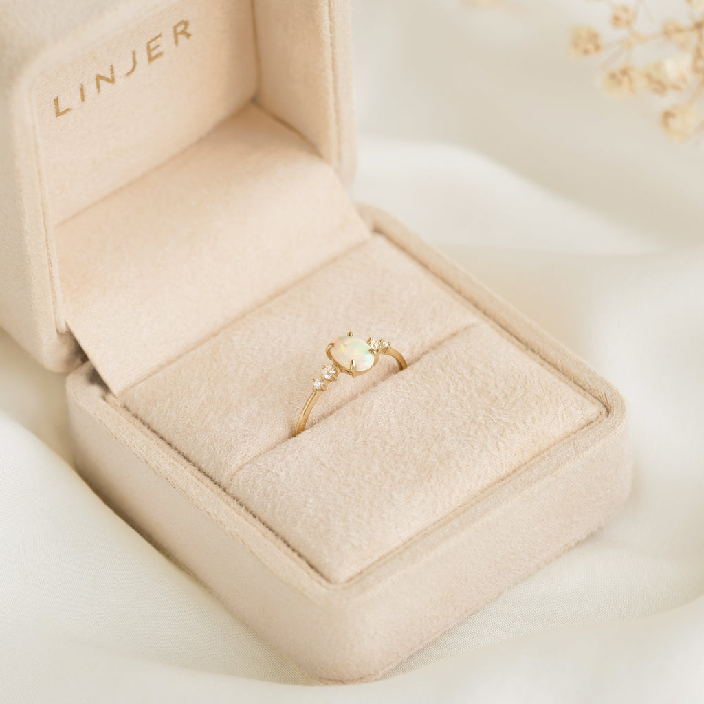 Opal and Diamond Ring - Inez | Linjer Jewelry