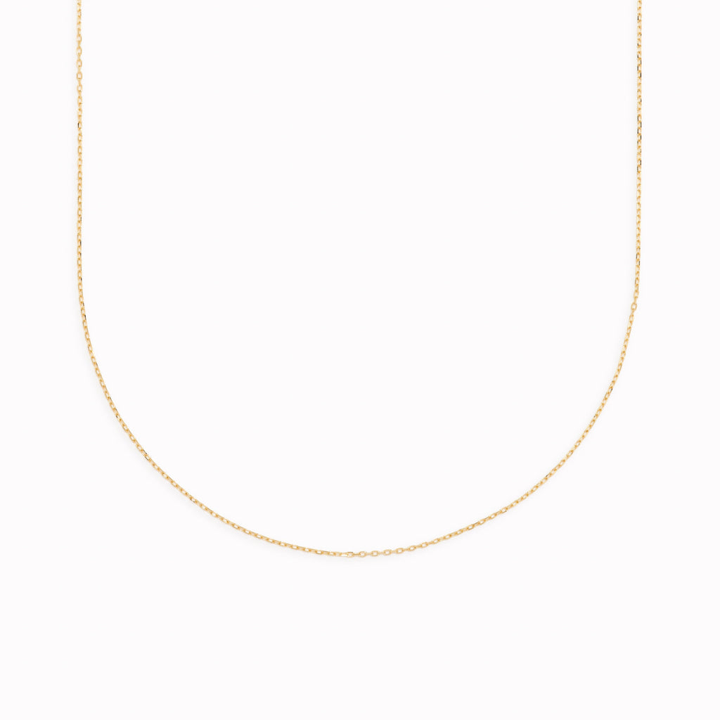 14k Gold Cable Chain Necklace (20 inches) - Tyra | Linjer Jewelry
