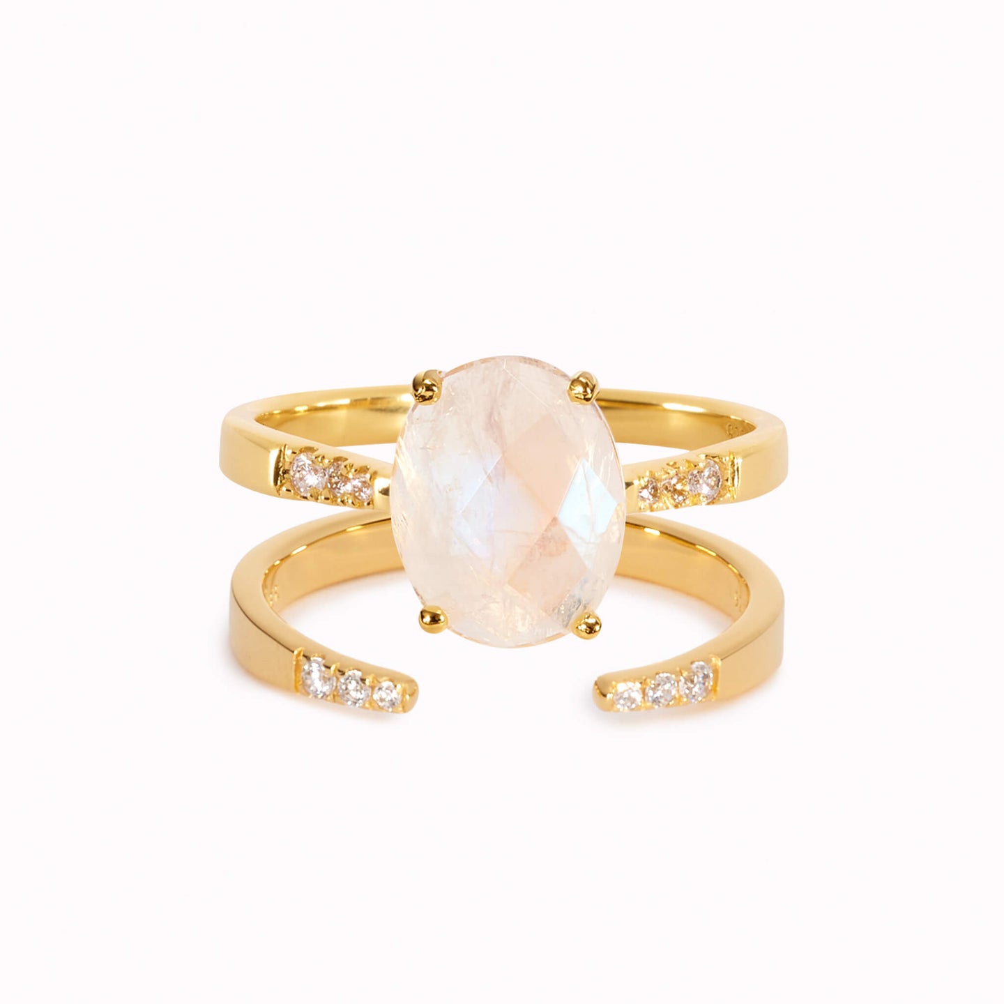 Moonstone Ring Set - Serena & Hailey | Linjer Jewelry