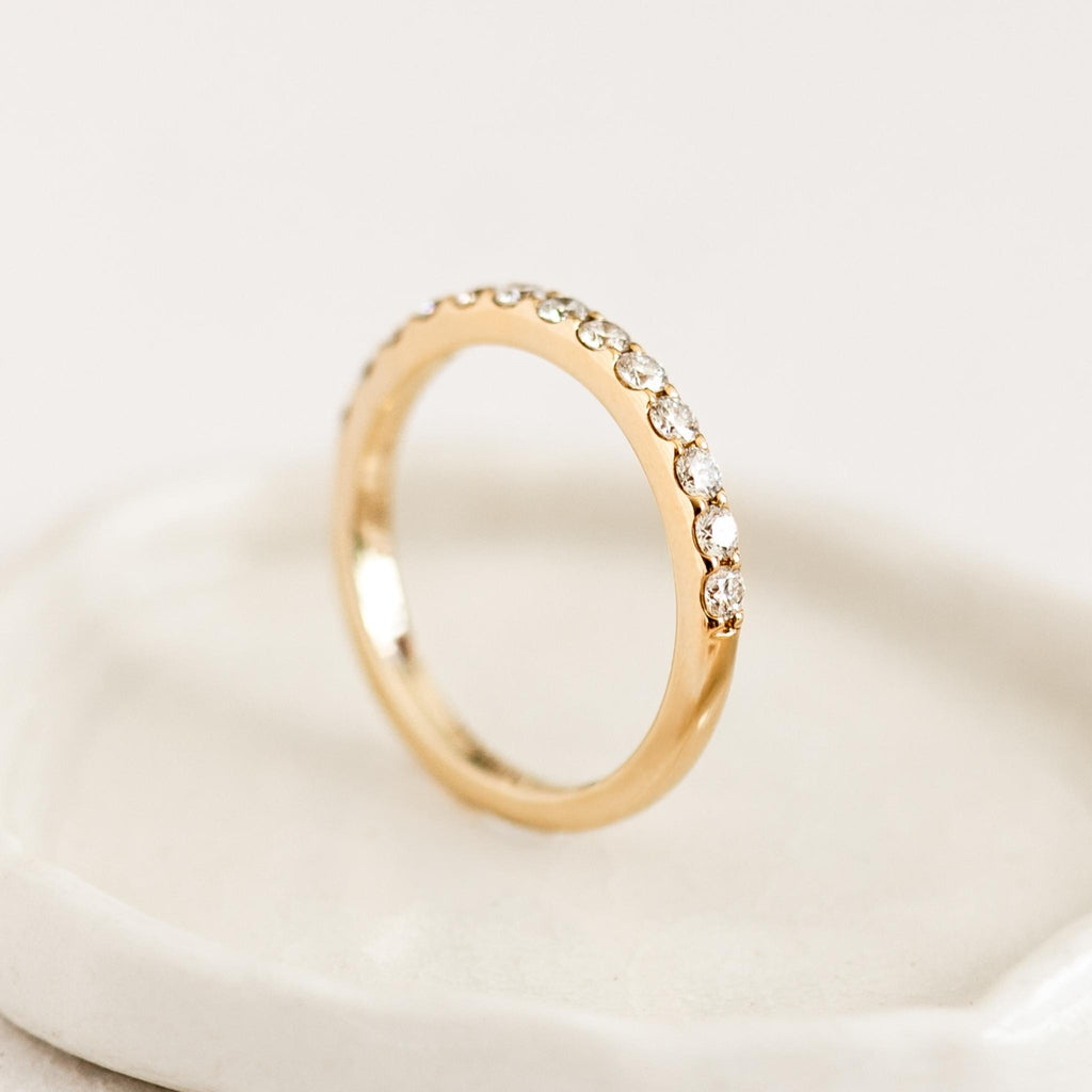 Diamond Half Eternity Ring 14k Gold - Isa | Linjer Jewelry