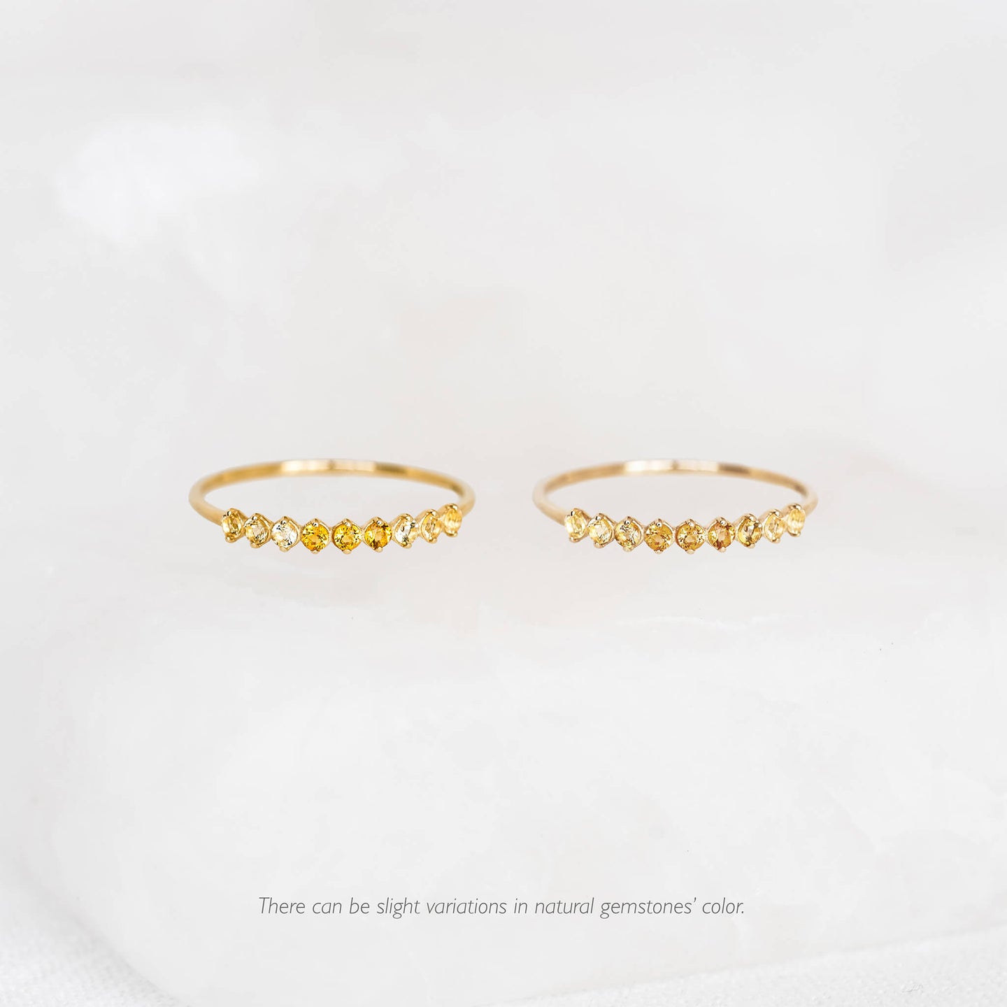 November Birthstone Ring 14k Gold - Ombre Citrine | Linjer Jewelry