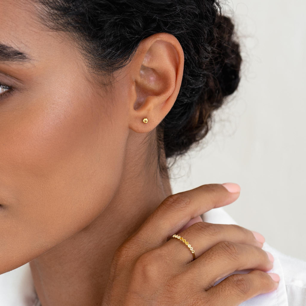 November Birthstone Ring 14k Gold - Ombre Citrine | Linjer Jewelry