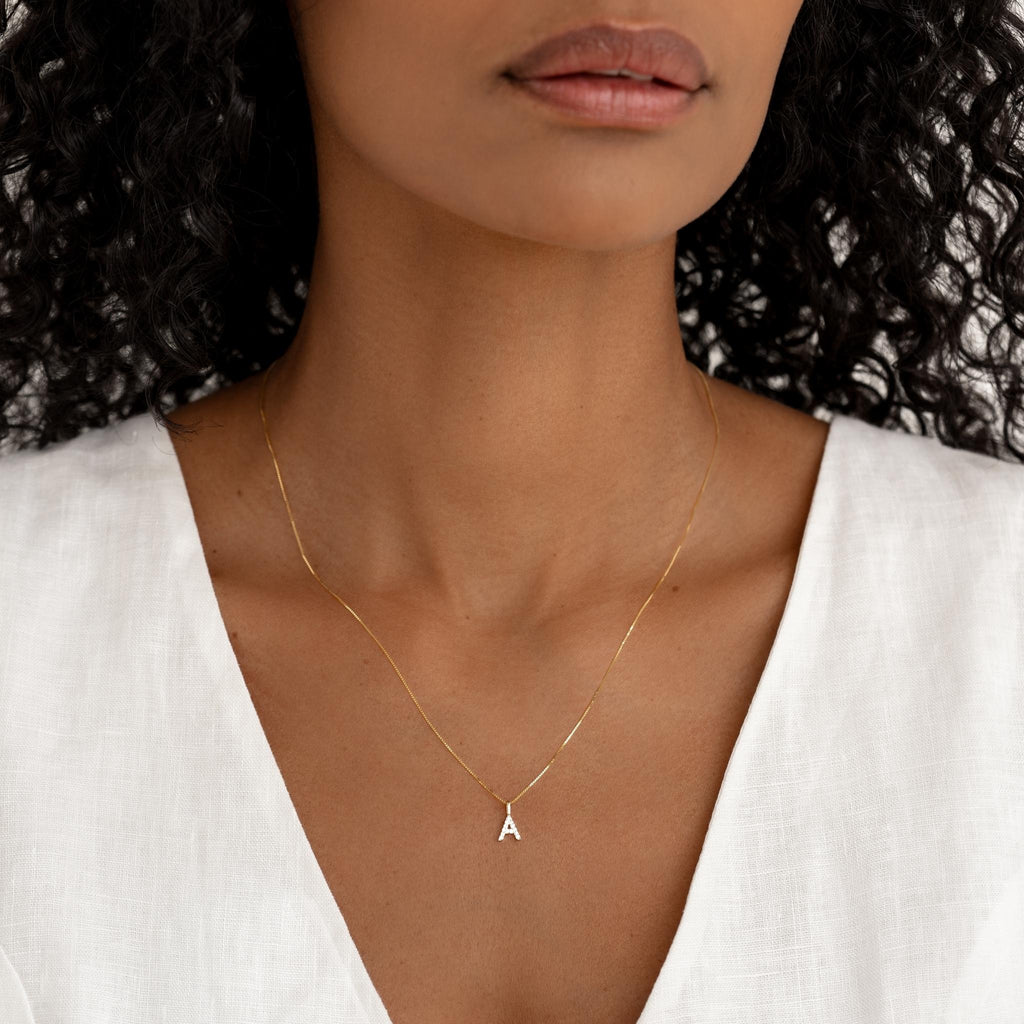 14k Gold Box Chain Necklace - Faye | Linjer Jewelry