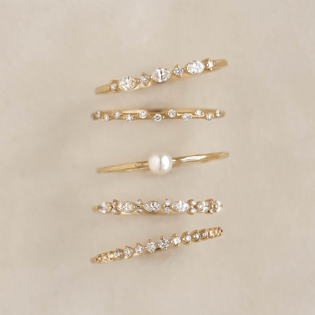 Pearl Ring 14k Gold - Arden | Linjer Jewelry