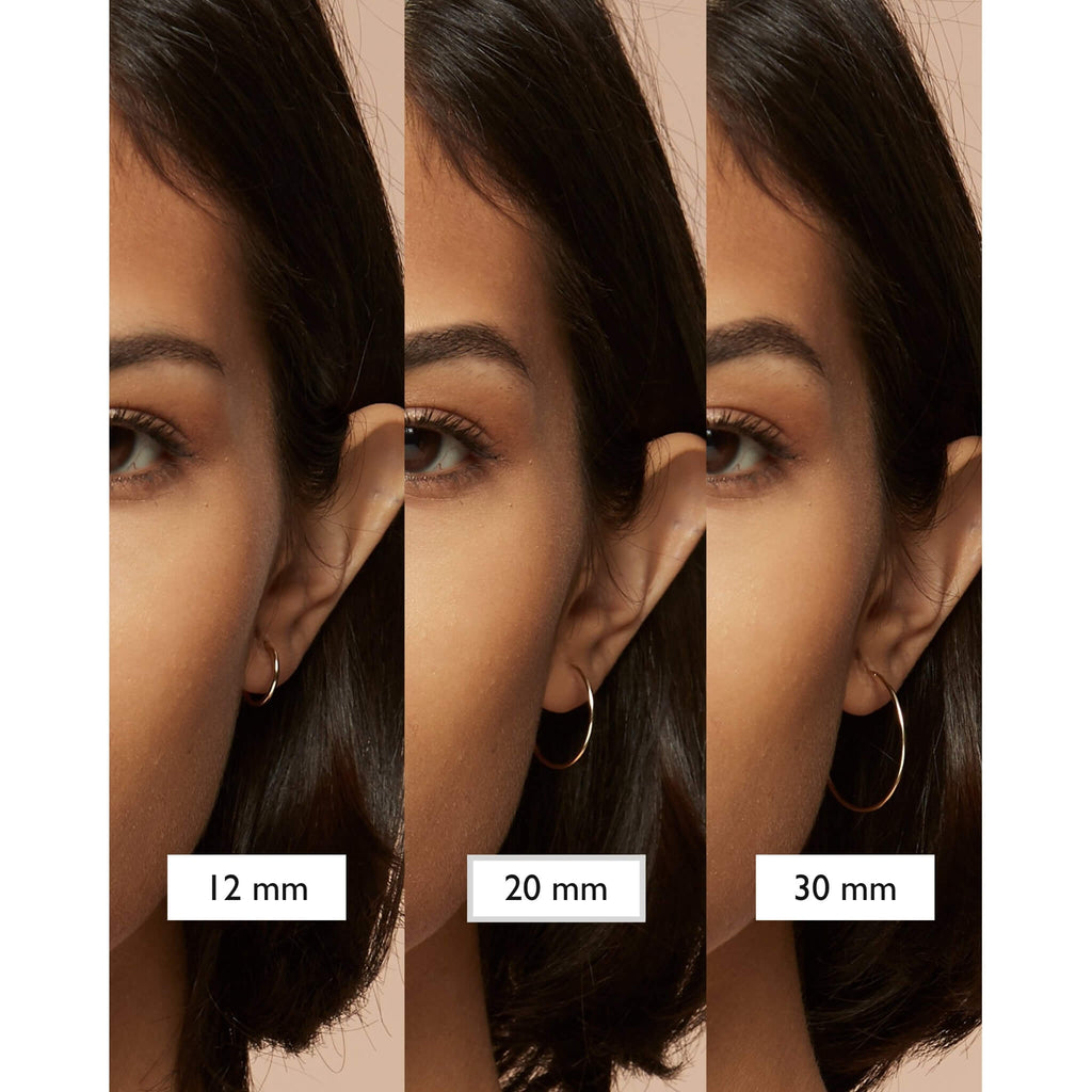 Gold Hoop Earrings 20mm - Rebecca | Linjer Jewelry