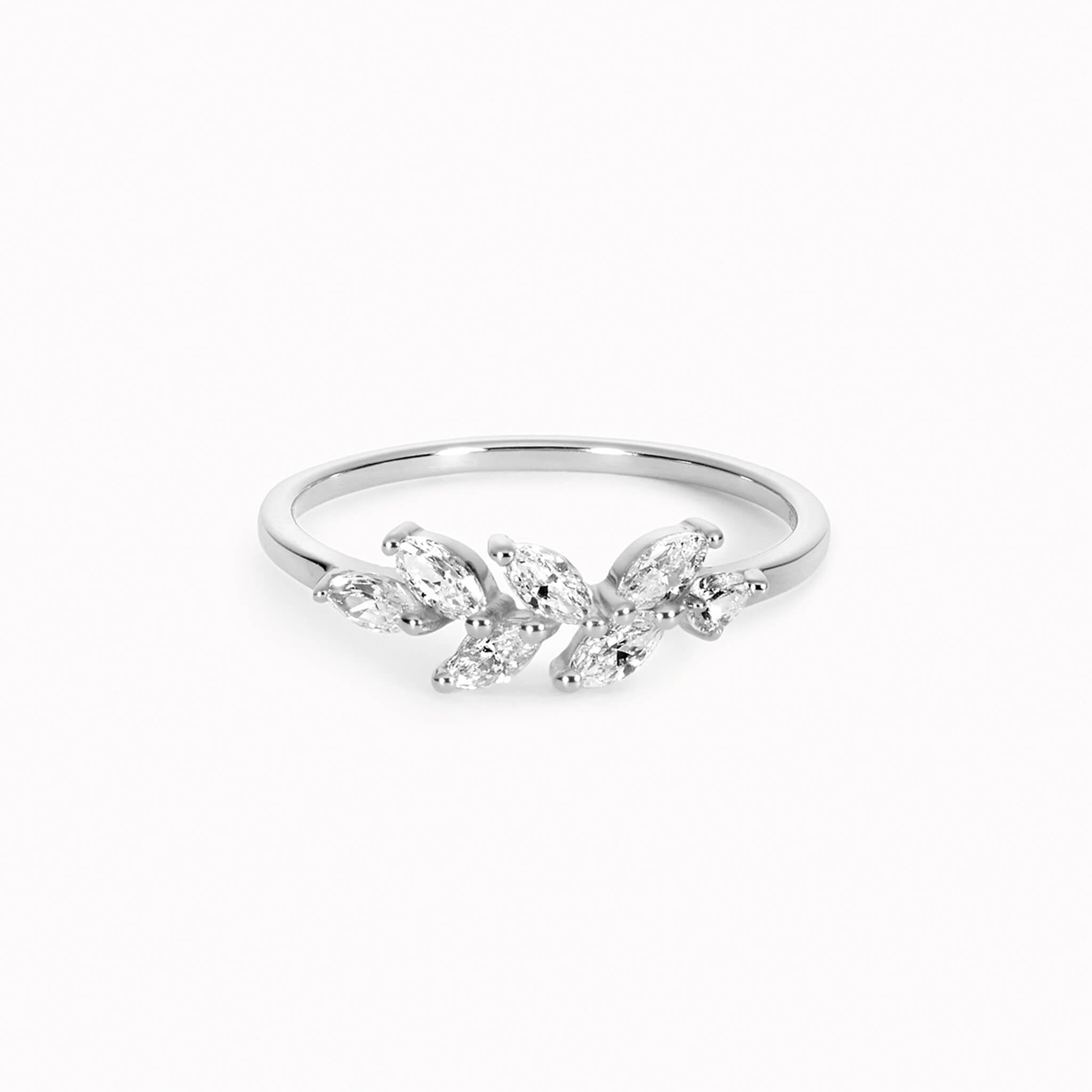 Silver Leaf Ring - Freya | Linjer Jewelry