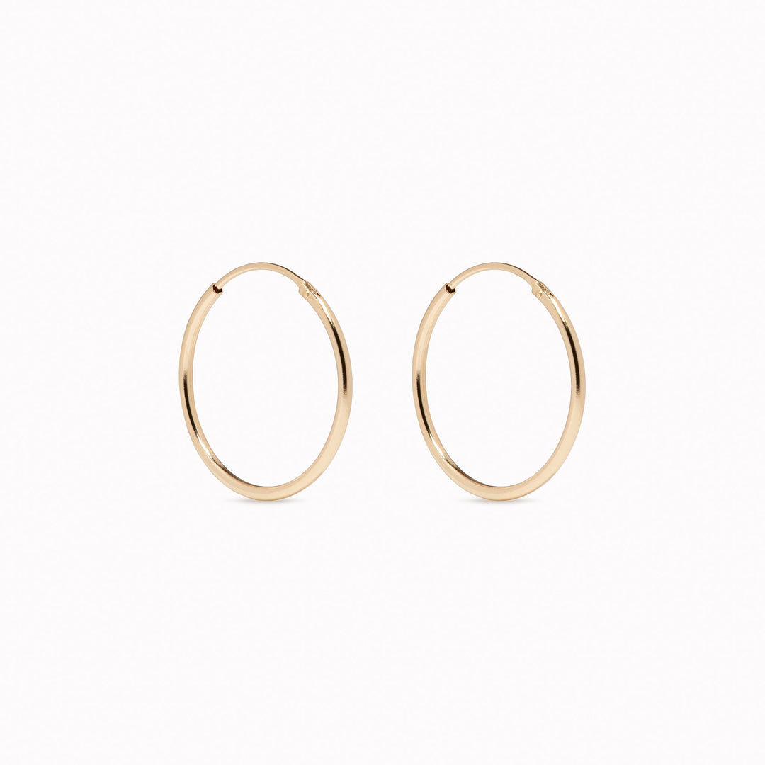 14k Gold Hoops 18mm - Sonia | Linjer Jewelry