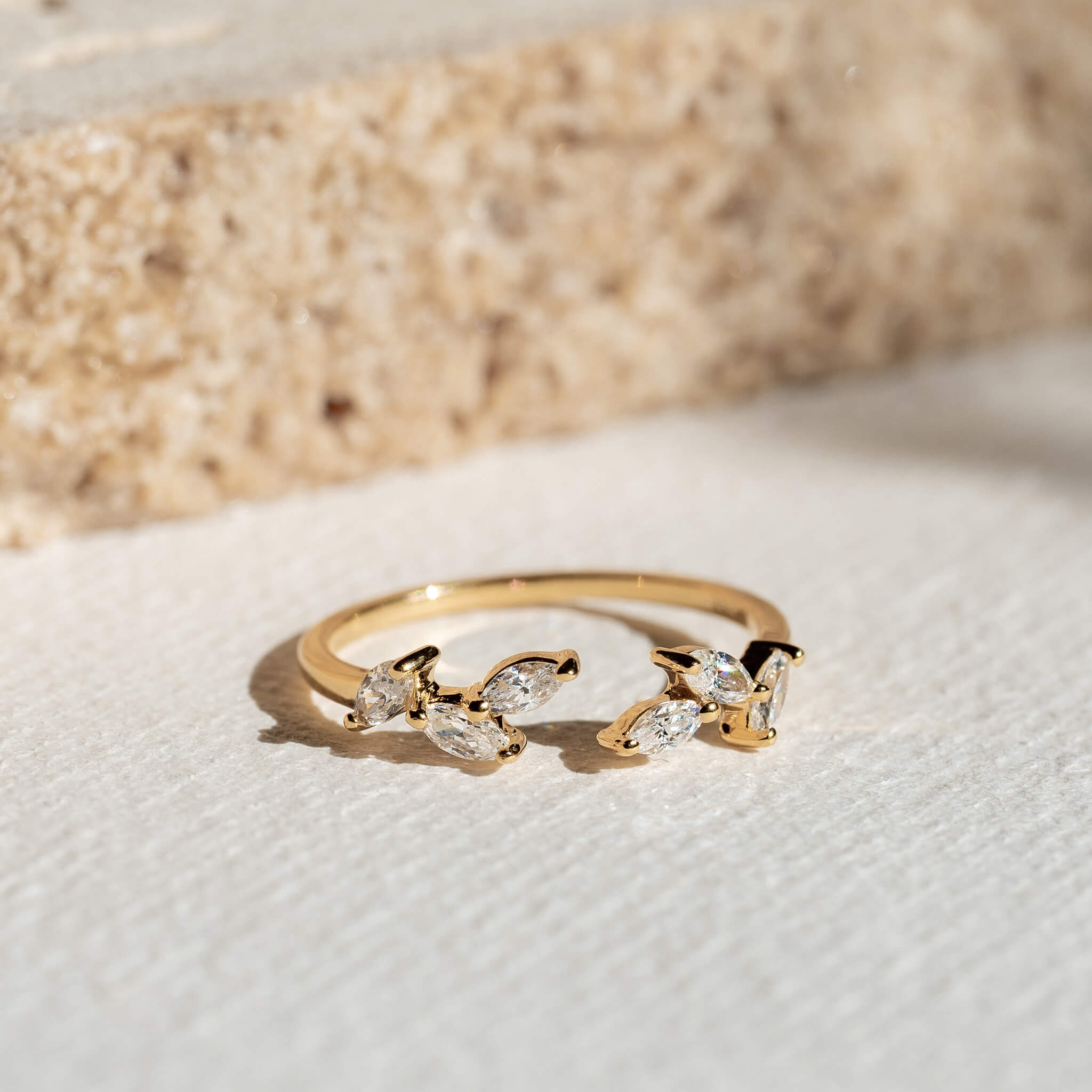 Open Leaf Ring - Ada | Linjer Jewelry
