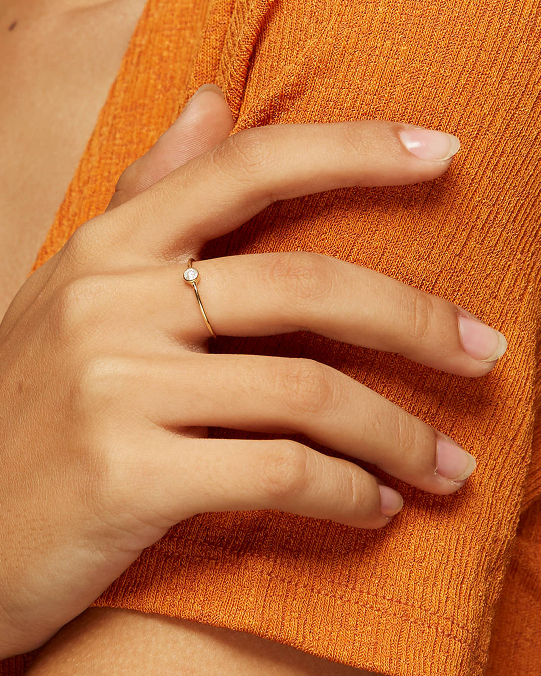 Diamond Ring (Bezel Set) - Anja | Linjer Jewelry