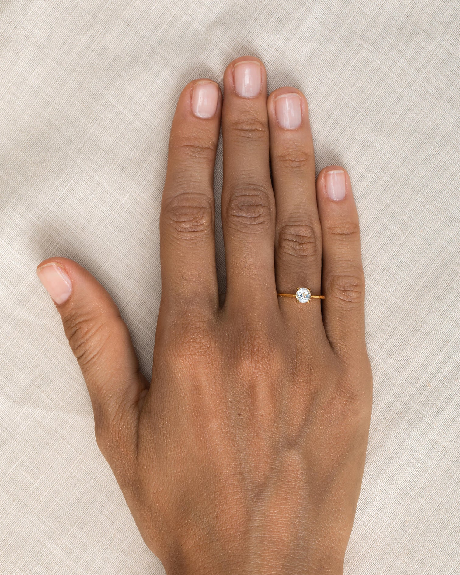 White Topaz Ring - Lilly | Linjer Jewelry