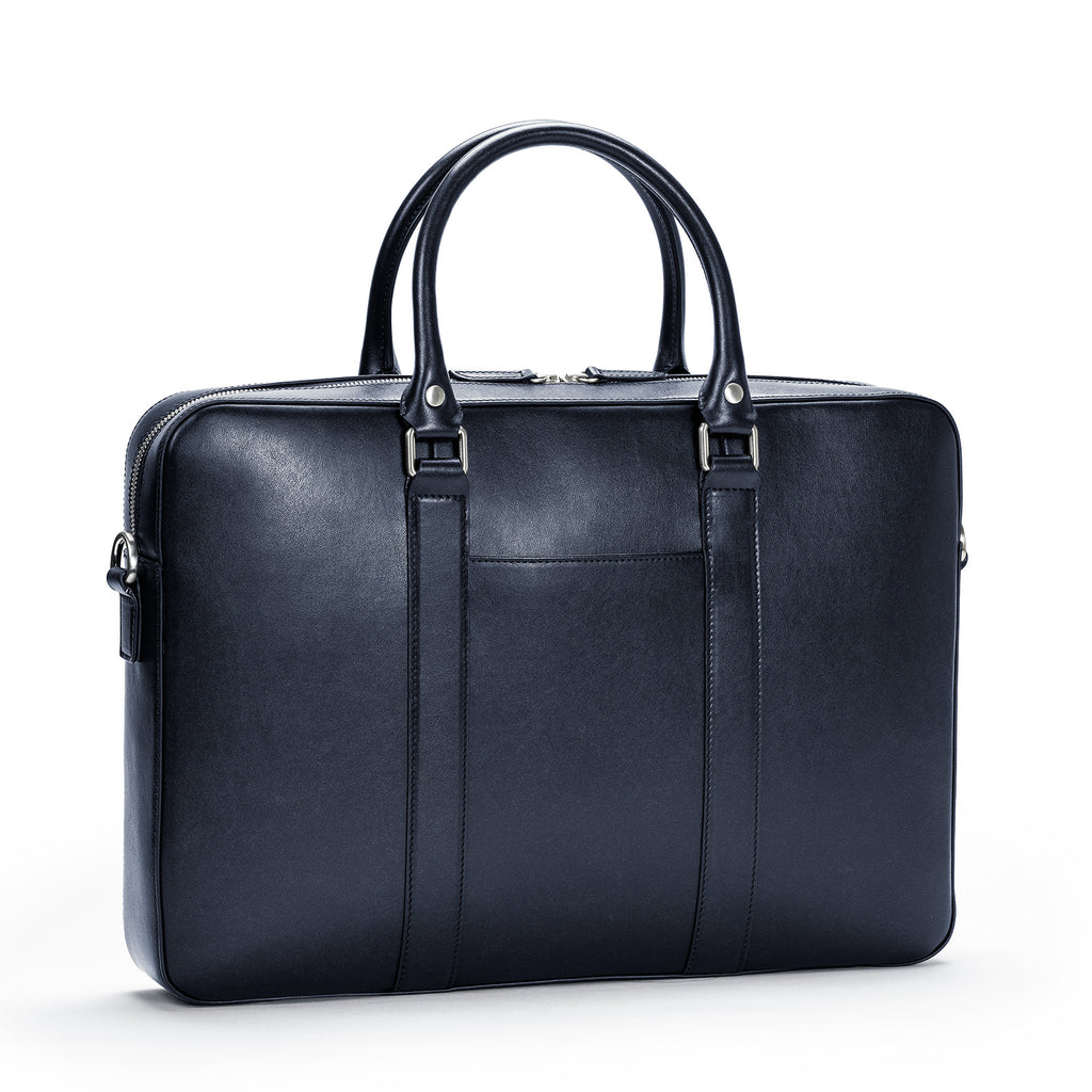 The Soft Briefcase - Navy | Linjer Leather Goods