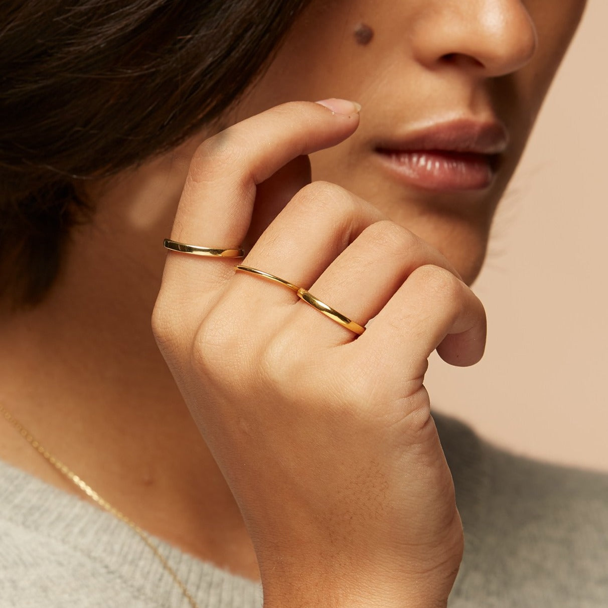 Gold Stacking Ring - Liv | Linjer Jewelry