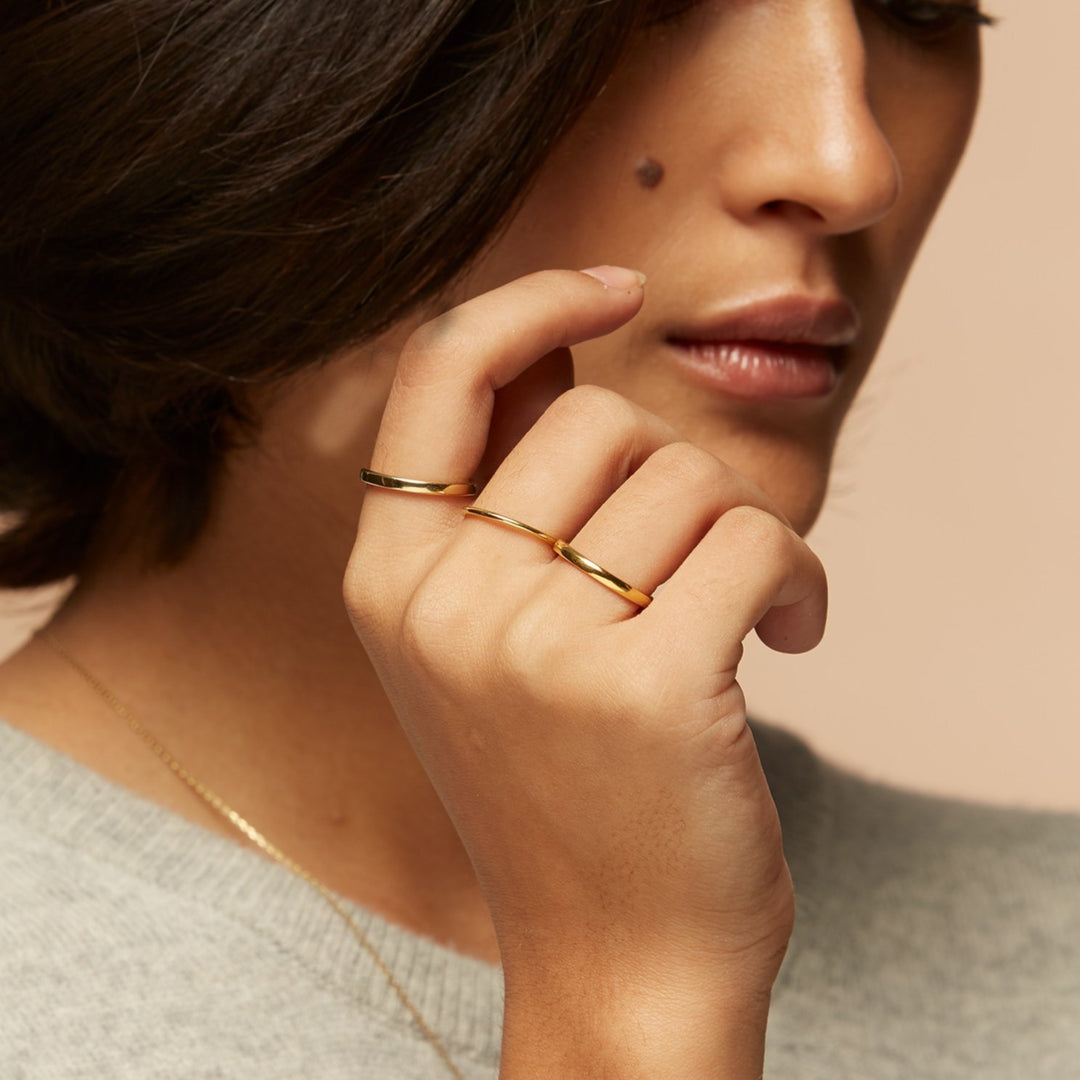 Gold Stacking Ring - Nina | Linjer Jewelry