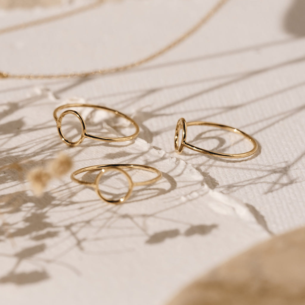 Gold Circle Ring | Linjer Jewelry